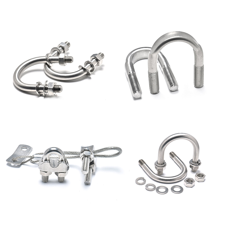 Stainless Steel Flat Round Bending U-Bolt with Nuts and Washers - Buy U ...