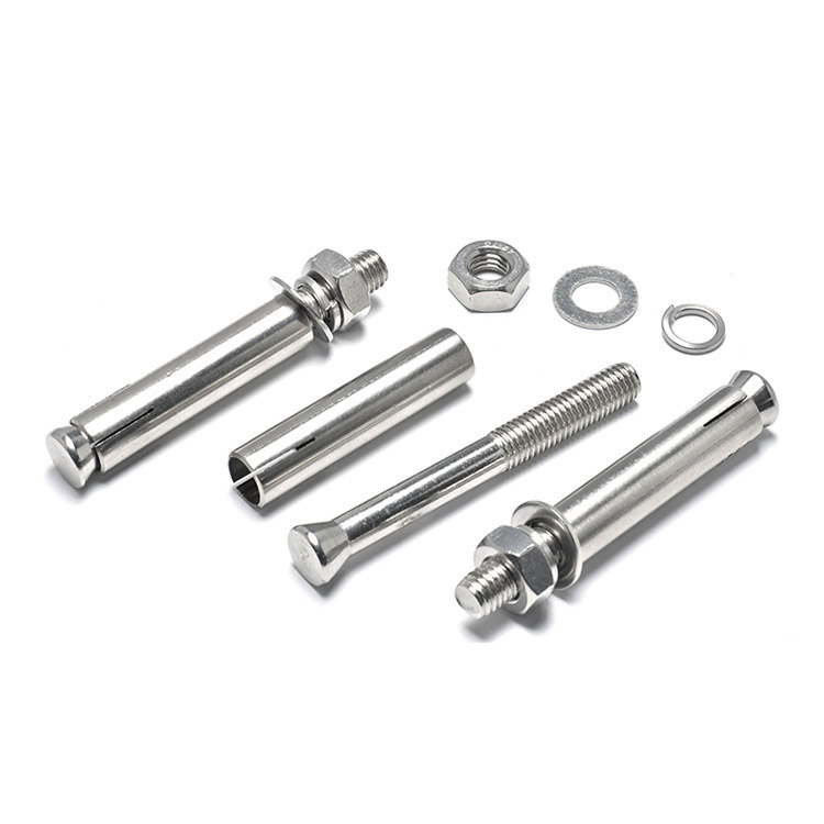 SS Sleeve Anchors with Hex Nut, Flat Washer and Spring Washer - Buy SS ...